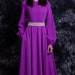 Violet Long Dress With Rhinestones Sash. Purple Prom Dress - Etsy