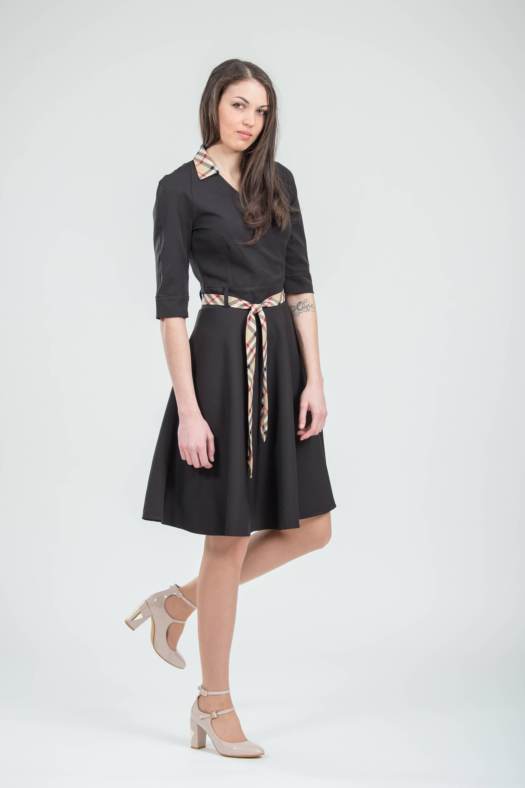 Casual Black Dress Womens Everyday Clothing Fit and Flare - Etsy