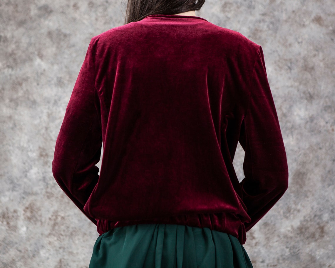 Velvet Bomber Jacket Women. Velvet Jacket With Long Sleeves. - Etsy
