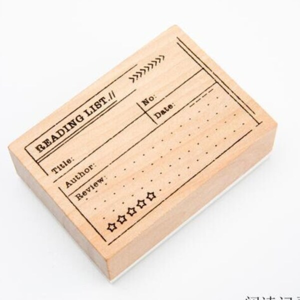 Book Review Stamp - Etsy
