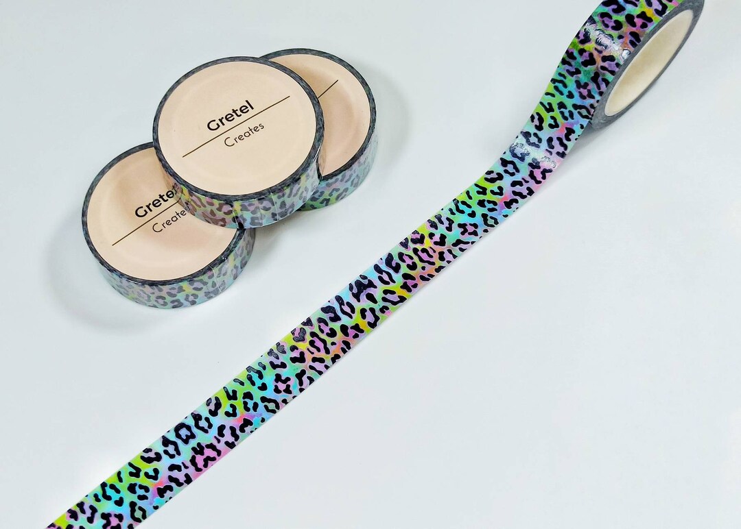 Rainbow Leopard Print Washi Tape, Colourful Animal Print Decorative ...