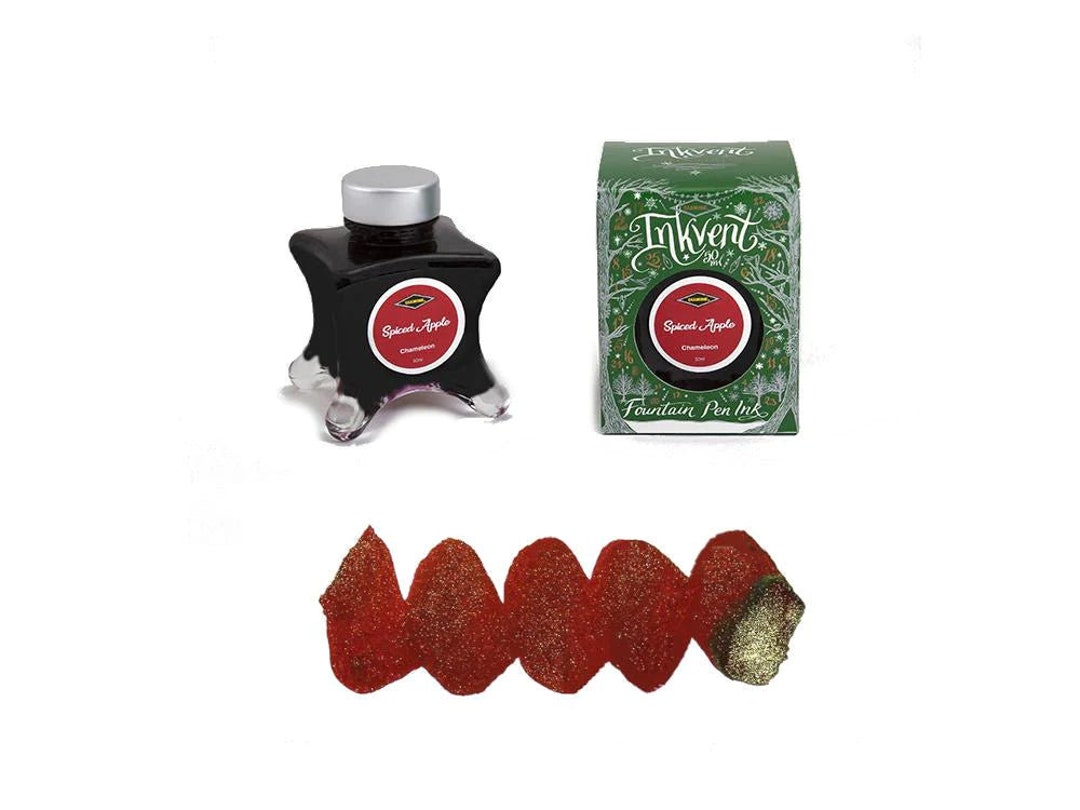 Diamine Fountain Pen Ink Inkvent Green Edition Spiced Apple Chameleon ...