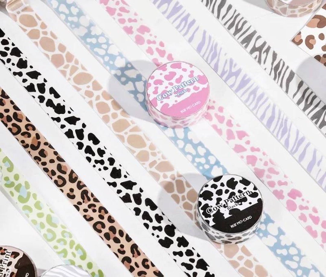 Animal Print Washi Tape Cow Print Washi Leopard Print Washi - Etsy