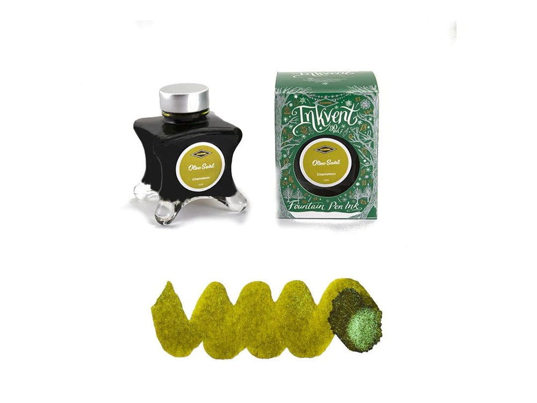 Diamine Inkvent Green Edition Fountain Pen Ink - Olive Swirl ...