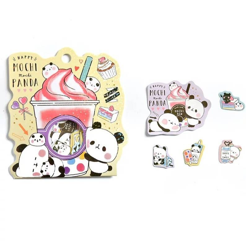 Kawaii Mochi Mochi Panda Journal Sticker Flakes Cute Panda - Etsy