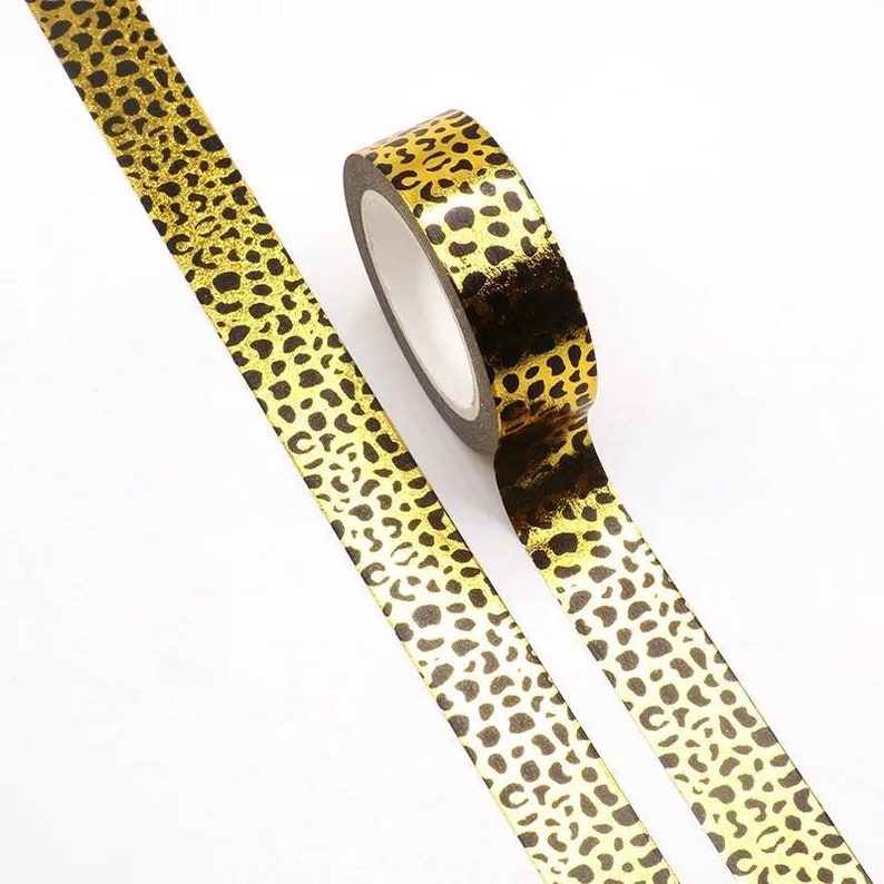 Foiled Leopard Print Washi Tape | Etsy