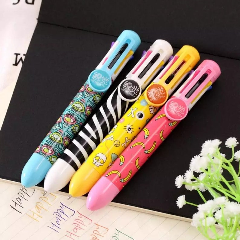 Multi-ink Pen Chunky Rainbow Pen Kawaii Multi-ink Pen | Etsy