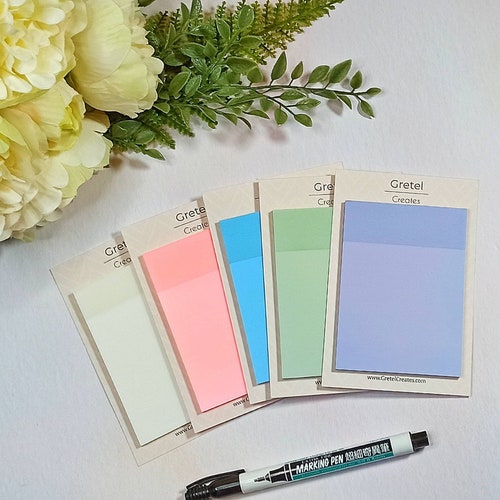 Pale Violet Transparent Sticky Notes Revision Sticky Notes - Etsy