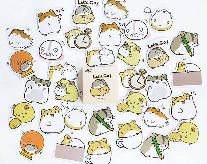 Hamster Sticker Flakes Animal Planner Stickers Hamster - Etsy