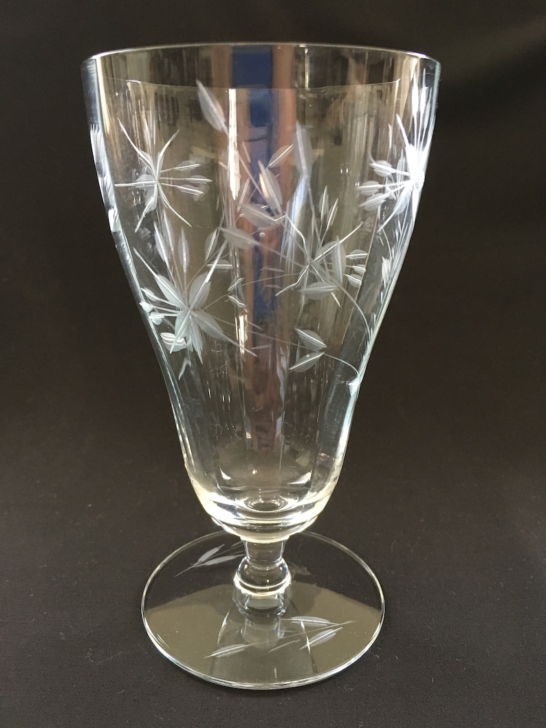 Antique Victorian Etched Crystal Ice Tea Glass Glasses Set of - Etsy