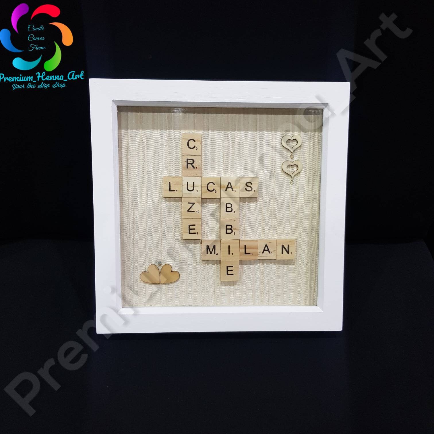 Personalised Scrabble Letter Deep Box Frame for Family & Friends ...