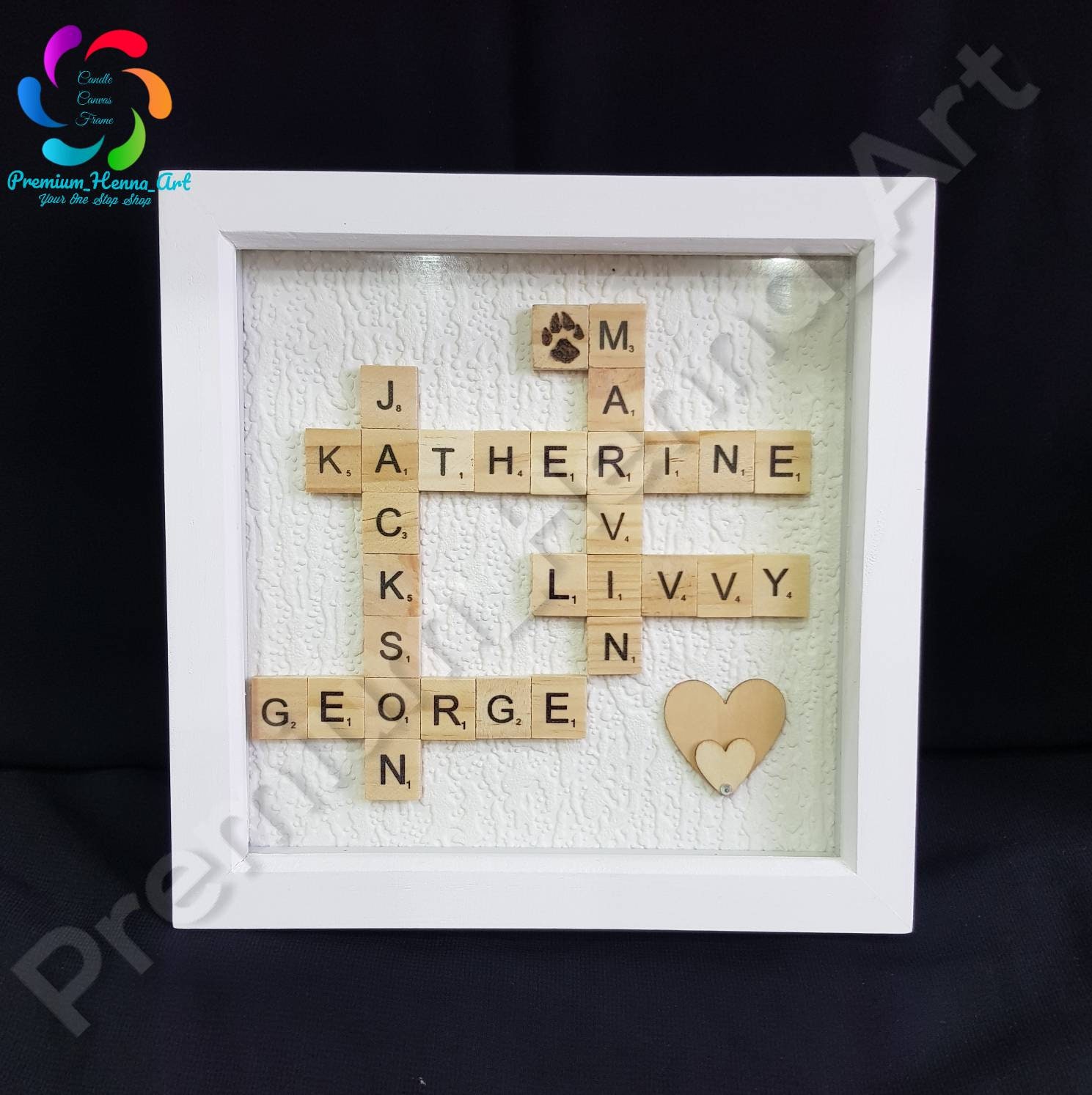 Personalised Scrabble Letter Deep Box Frame for Family & Friends ...