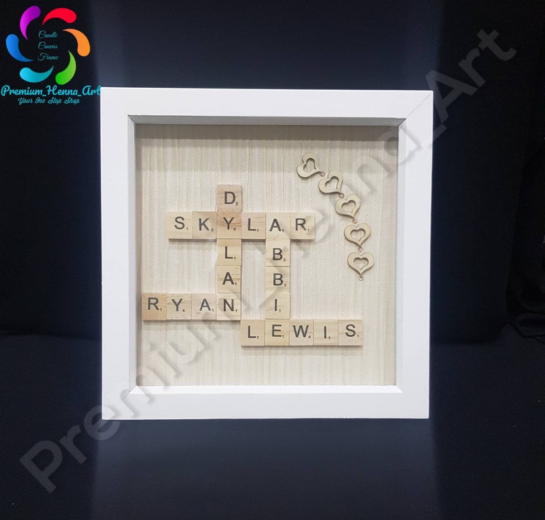 Personalised Scrabble Letter Deep Box Frame for Family & Friends ...