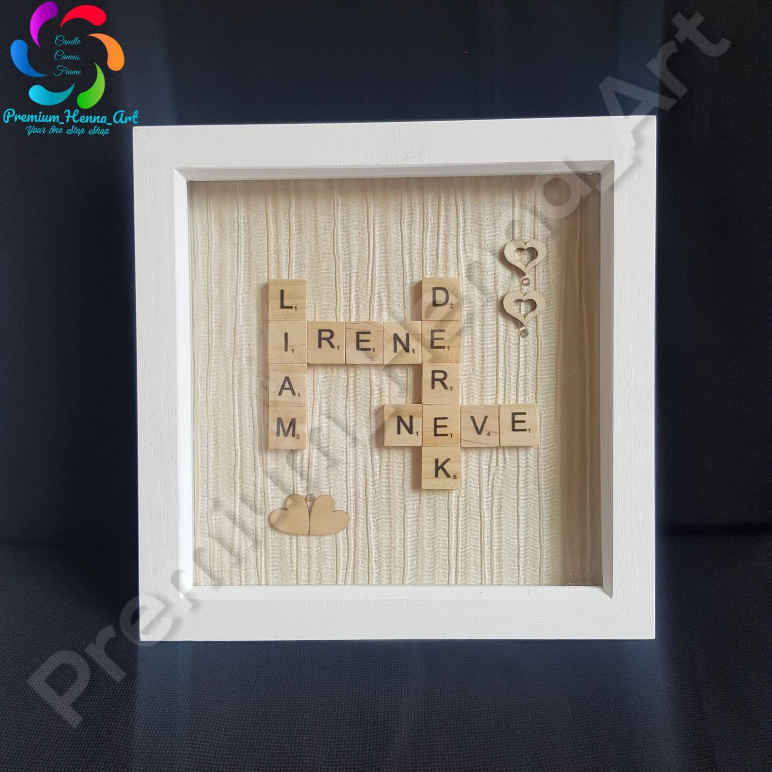 Personalised Scrabble Letter Deep Box Frame for Family & | Etsy