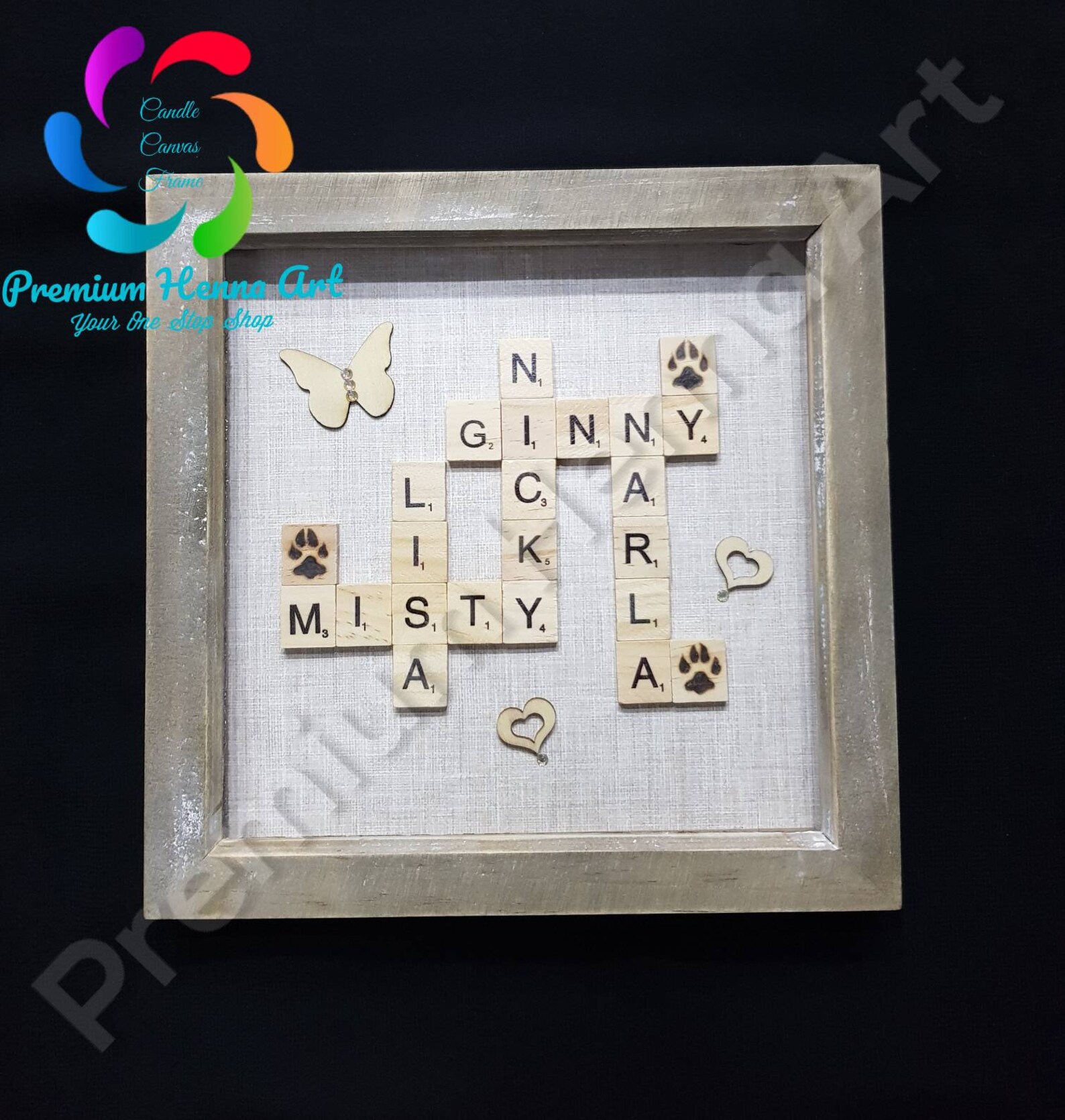 Personalised Scrabble Letter Deep Box Frame for Family & - Etsy