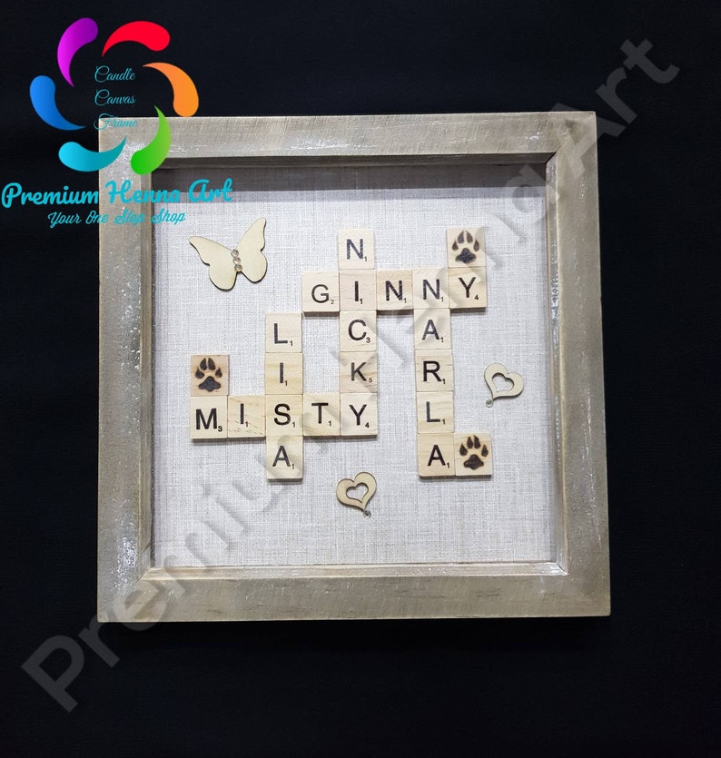 Personalised Scrabble Letter Deep Box Frame for Family & Friends ...
