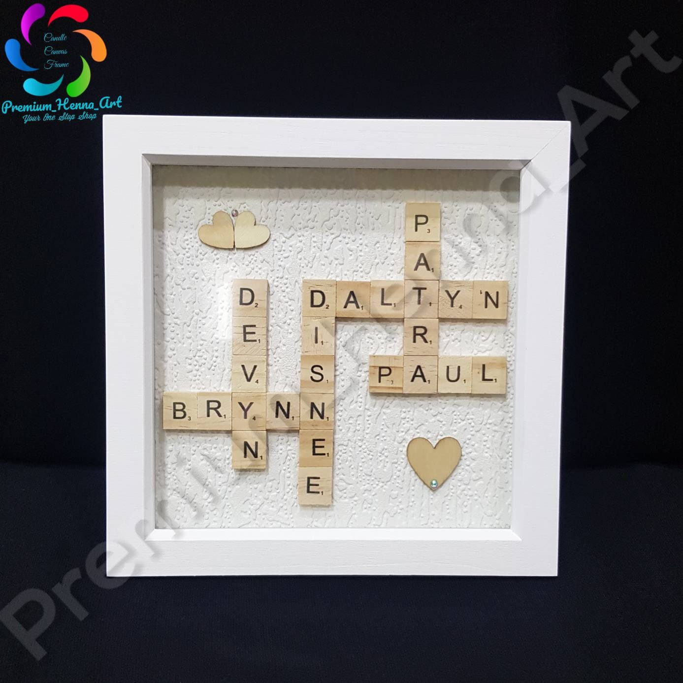 Personalised Scrabble Letter Deep Box Frame for Family & Friends ...