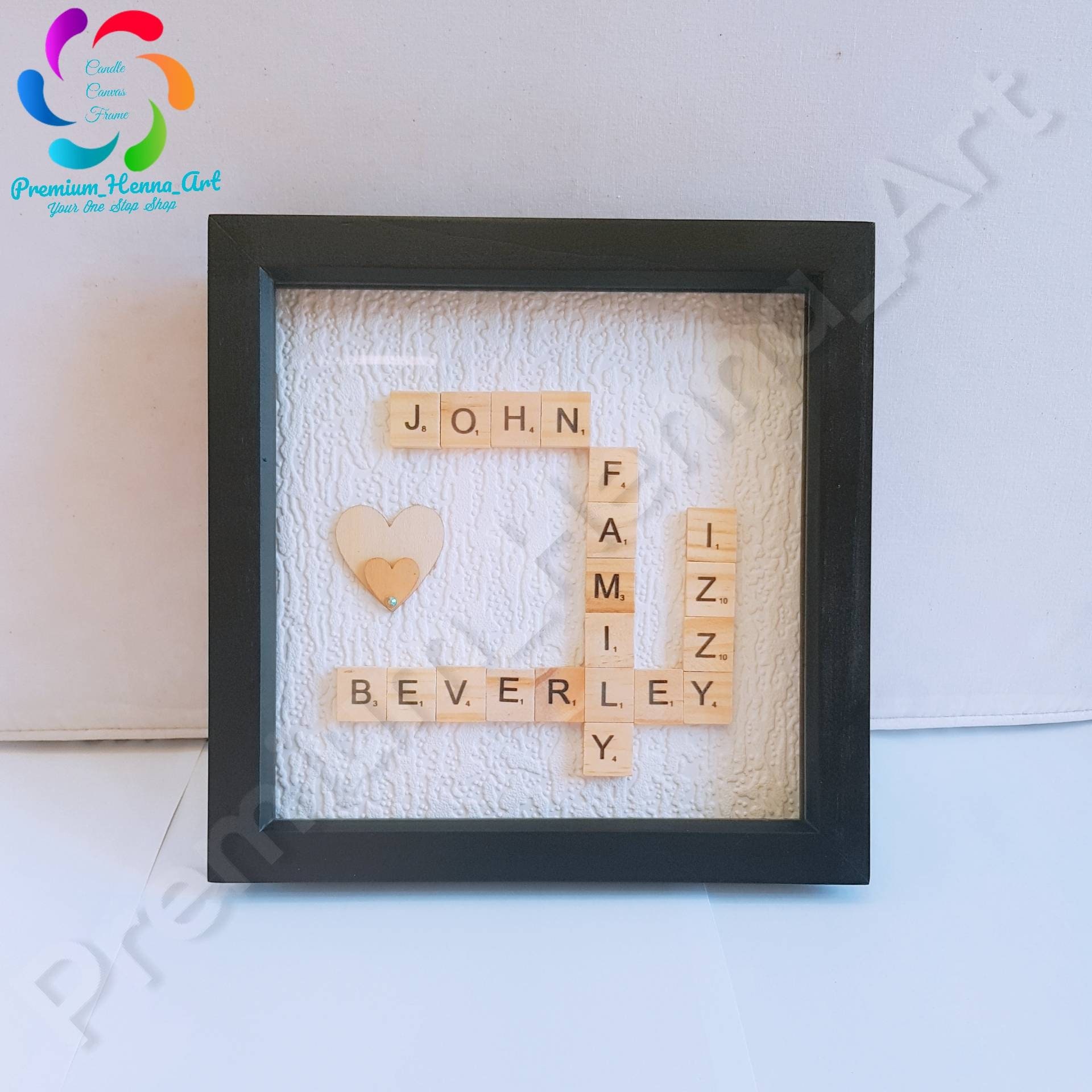 Personalised Scrabble Letter Deep Box Frame for Family & Friends ...