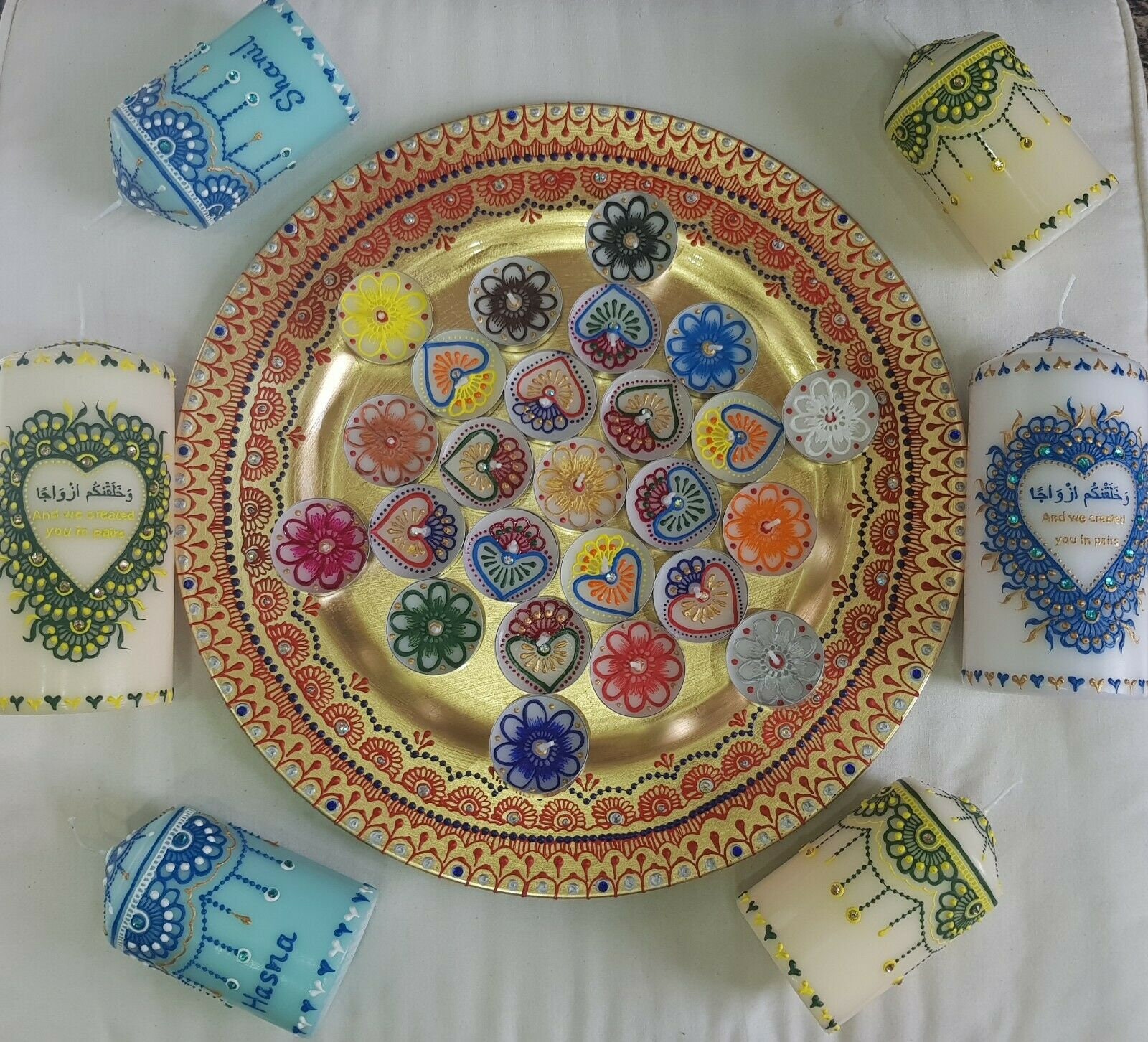 Handmade Personalised Henna Mehndi Decorative Charger Plate / - Etsy