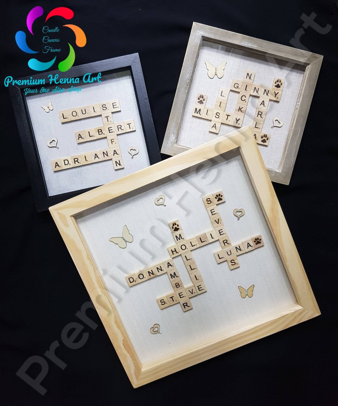 Personalised Scrabble Letter Deep Box Frame for Family & Friends ...