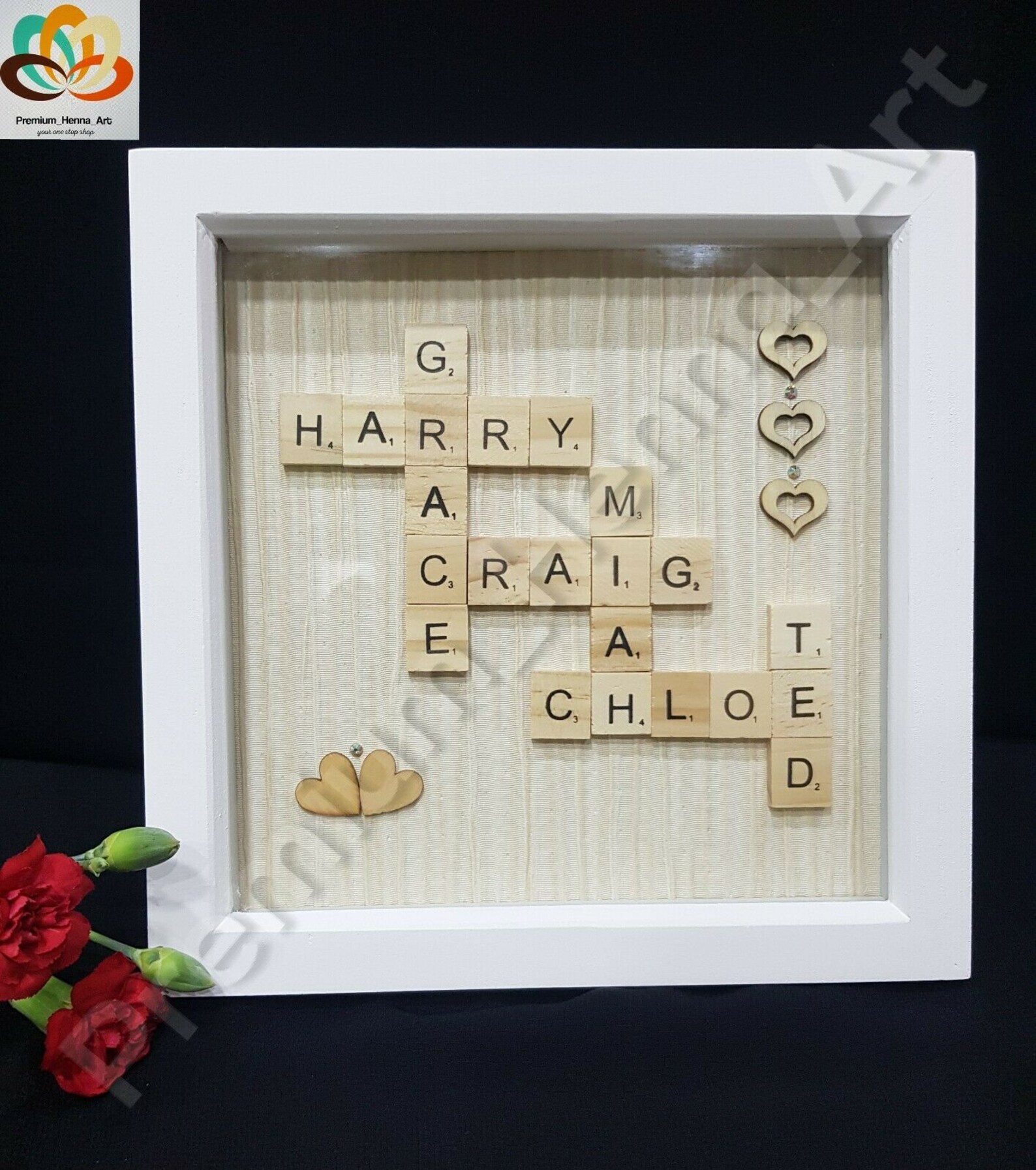 Personalised Scrabble Letter Deep Box Frame for Family & | Etsy