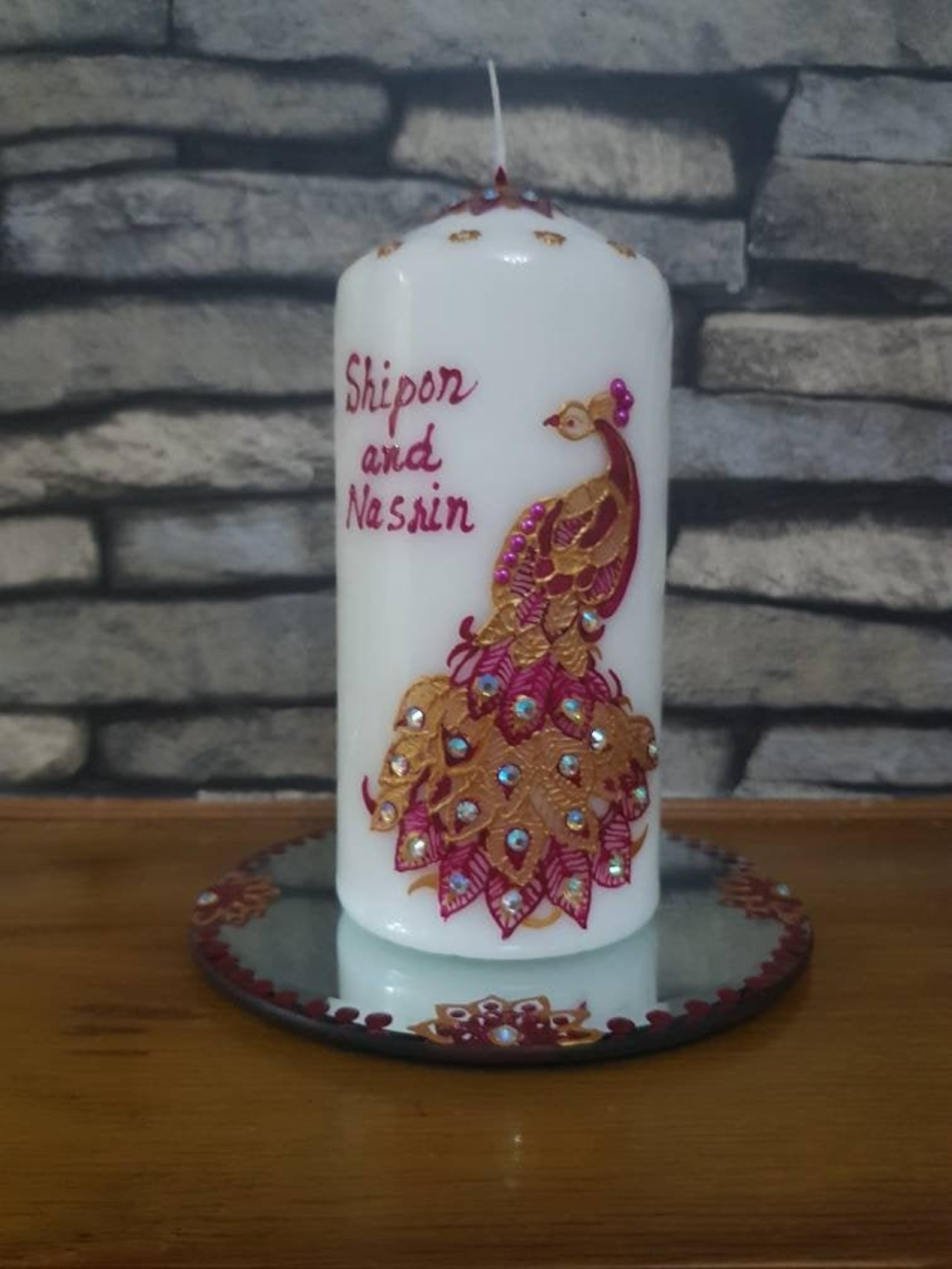 1x Decorative Personalized Henna Mehndi Candles Wedding - Etsy
