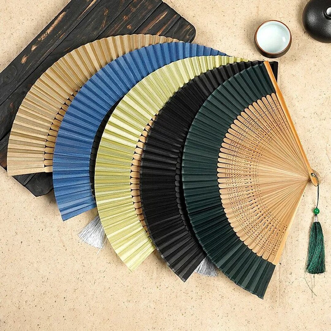 Folding Wood Hand Fan Dance Bone Bamboo Fan Silk Folding Fan - Etsy