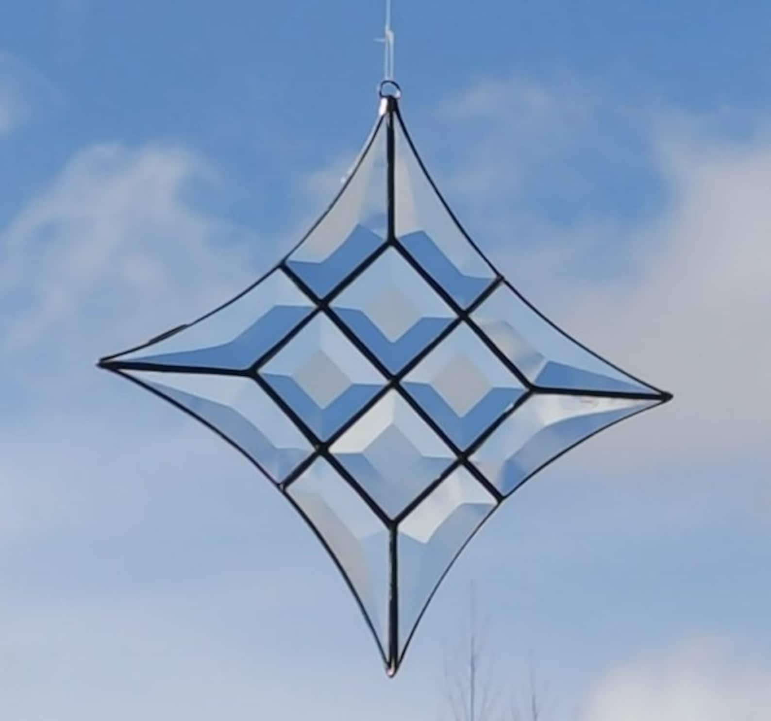 Beveled Glass Diamond - Etsy