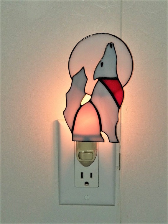 Howling Coyote With Red Bandana Night Light | Etsy
