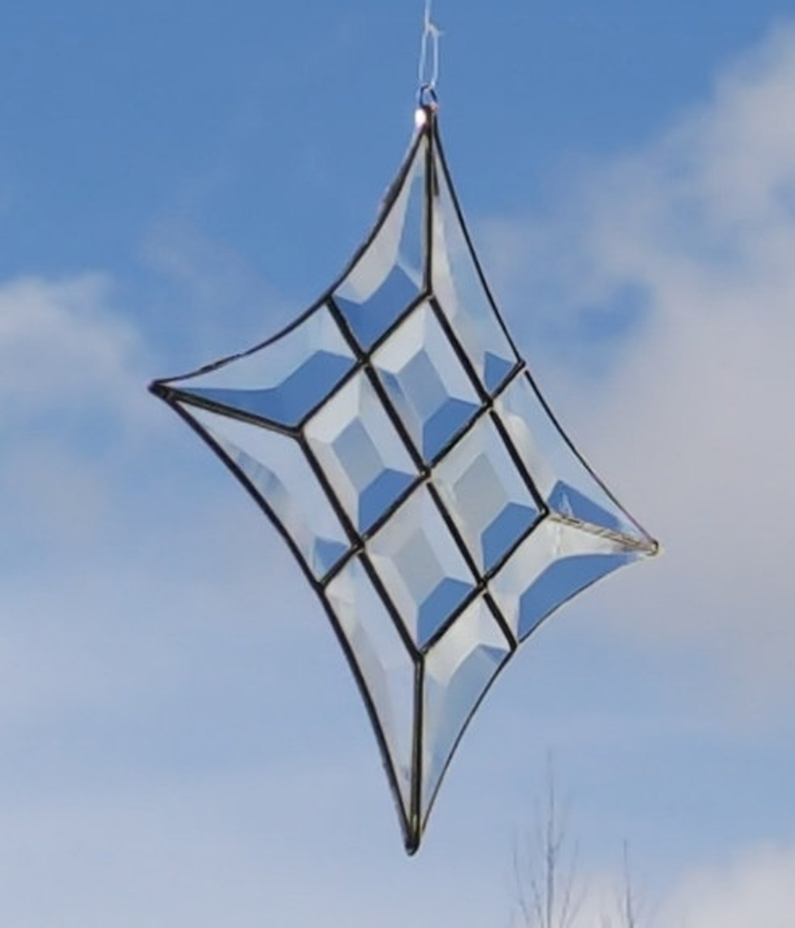 Beveled Glass Diamond - Etsy