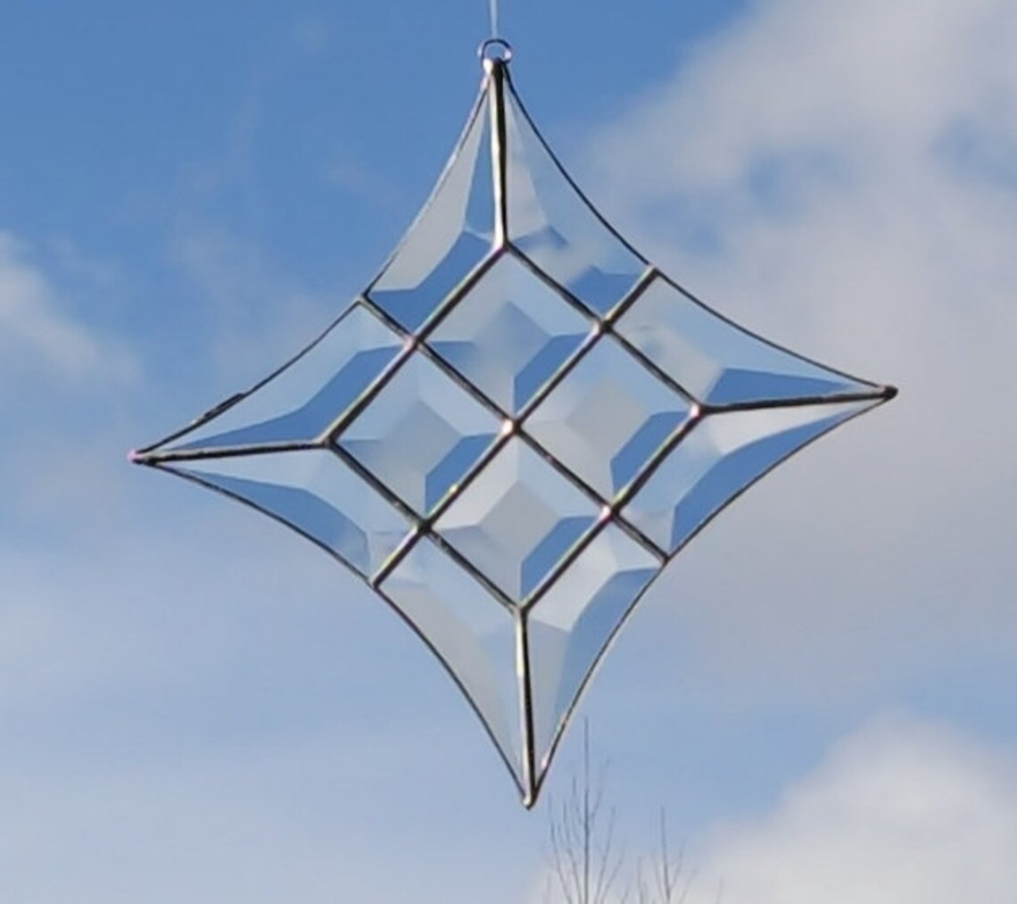 Beveled Glass Diamond - Etsy