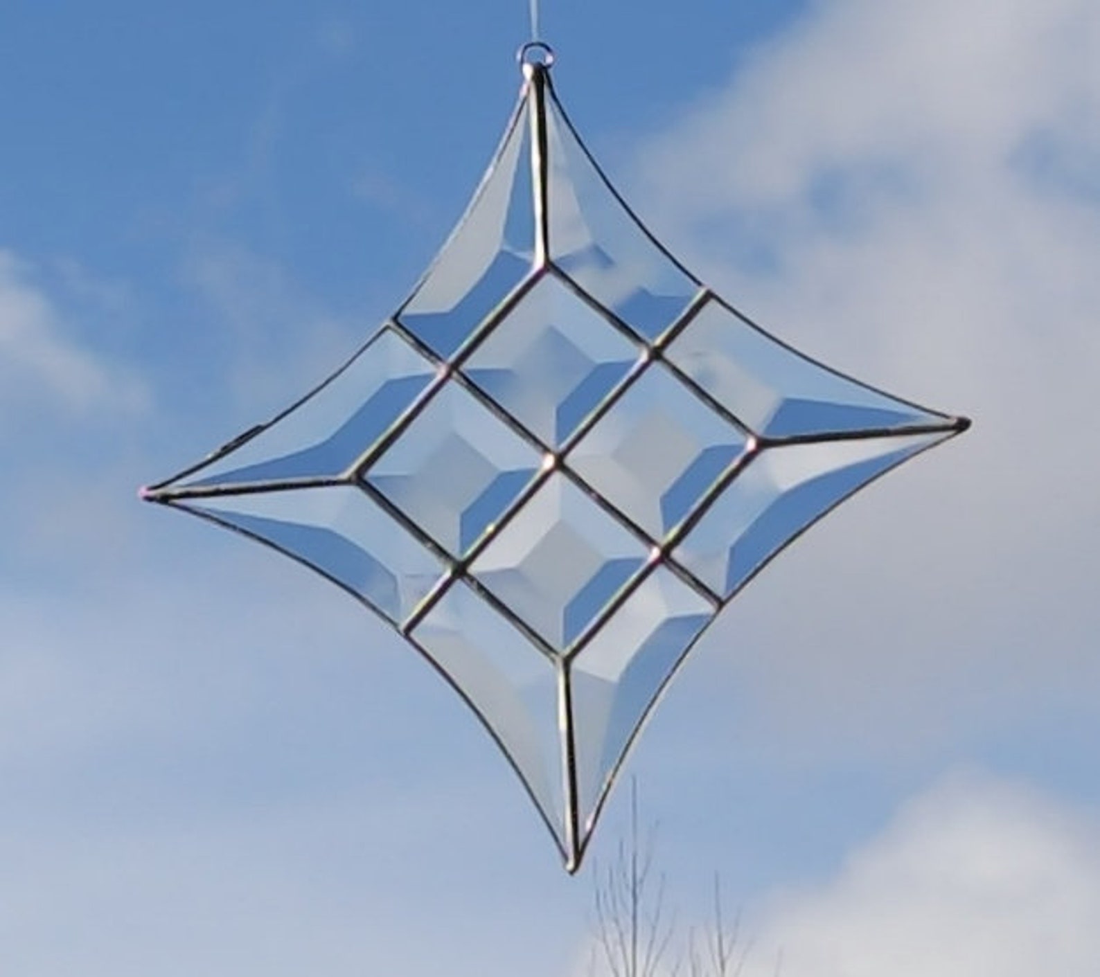 Beveled Glass Diamond - Etsy