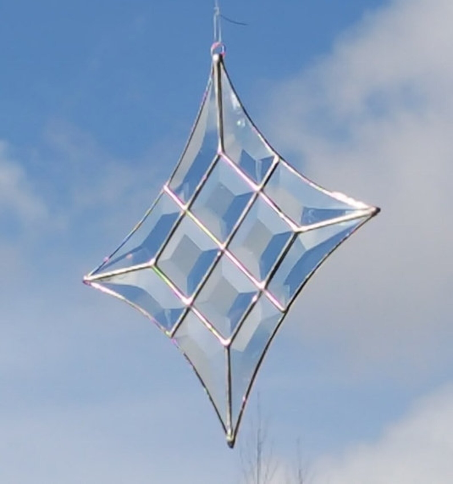 Beveled Glass Diamond - Etsy