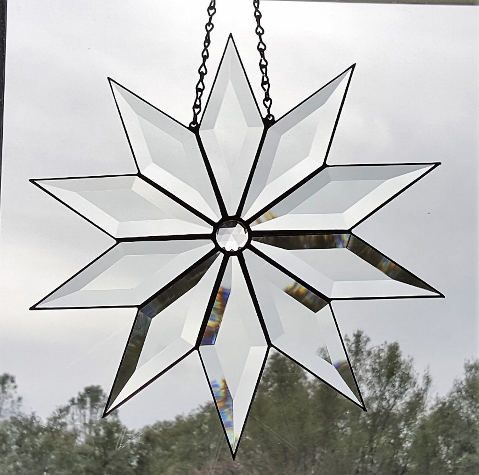 Beveled Glass Star - Etsy