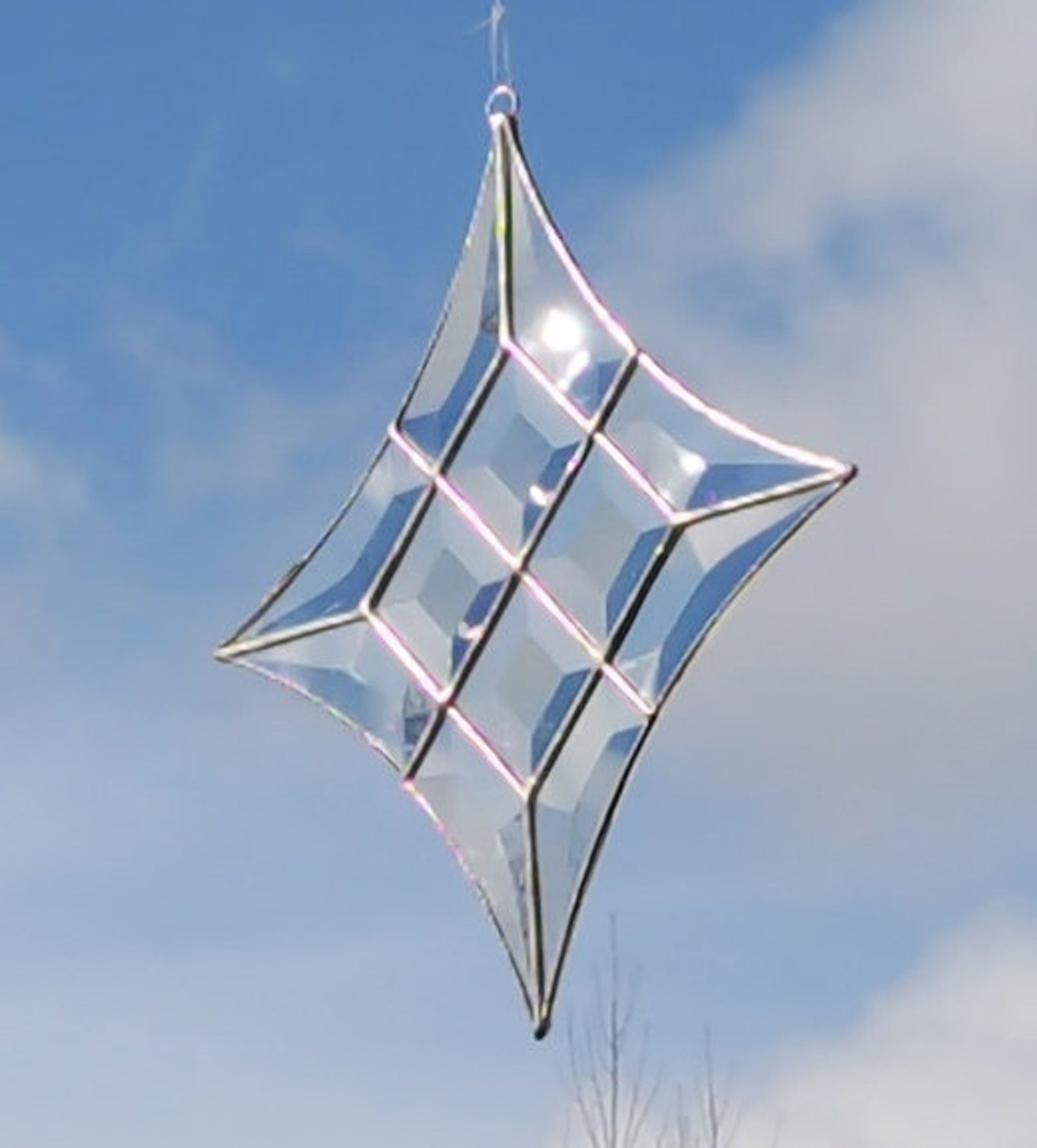 Beveled Glass Diamond - Etsy