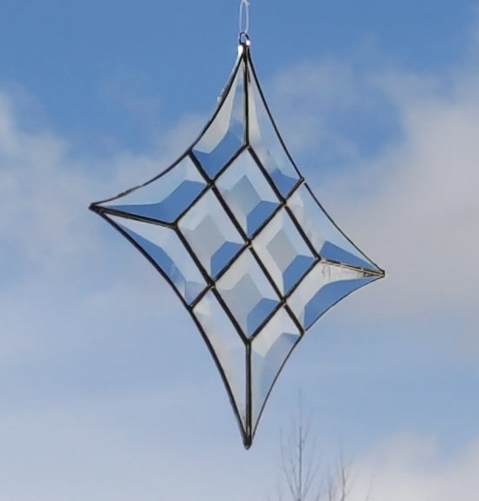 Beveled Glass Diamond - Etsy