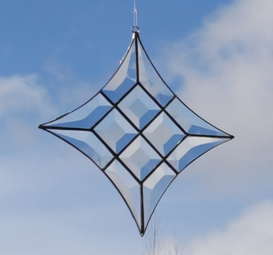Beveled Glass Diamond - Etsy