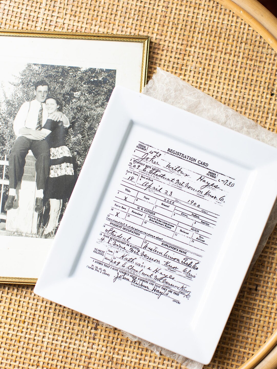 Custom Decorative Plate, Letter From War, Handwritten Letters on Plate ...