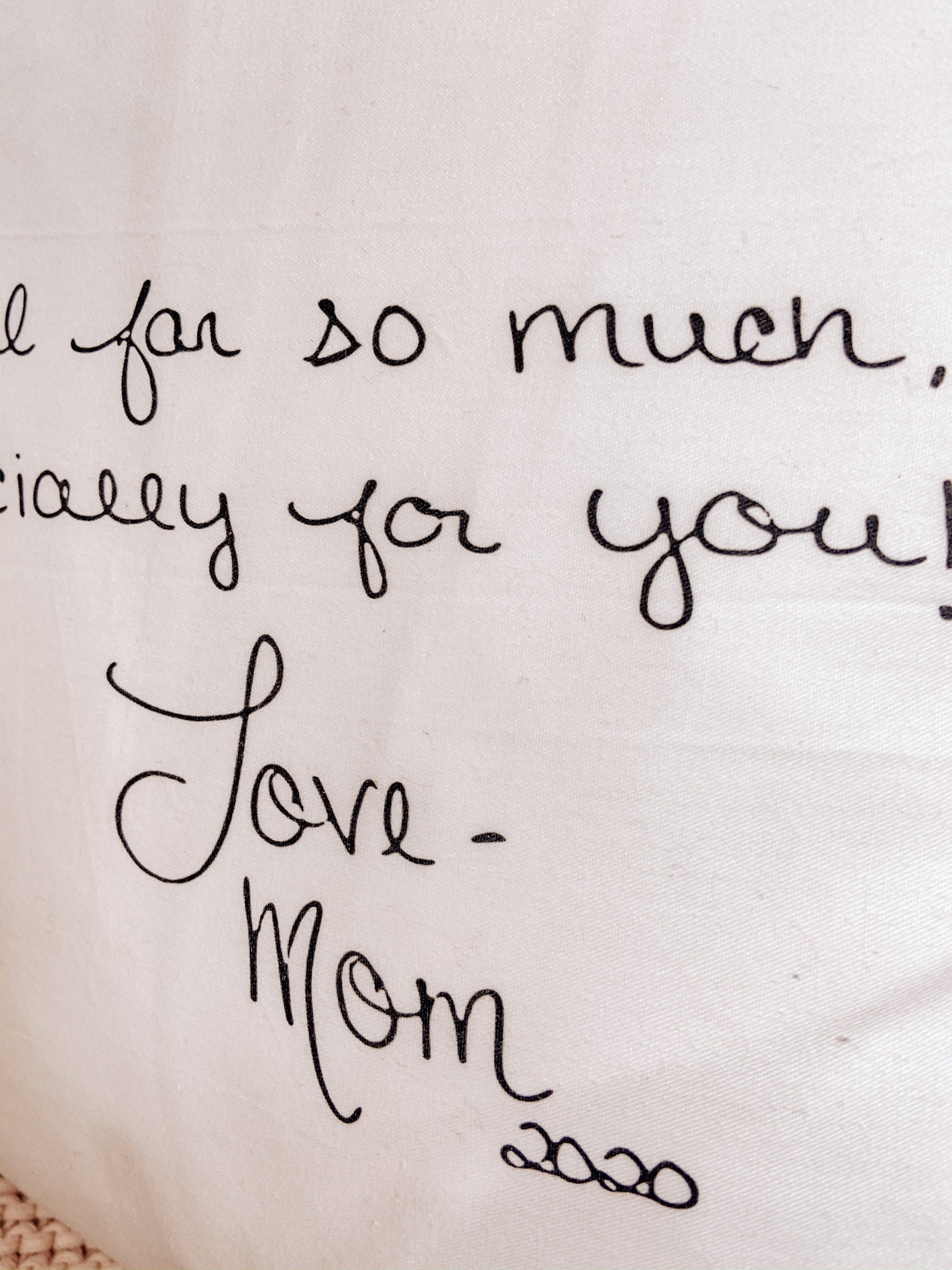 Personalized Handwritten Throw Pillow Letter on Pillows - Etsy