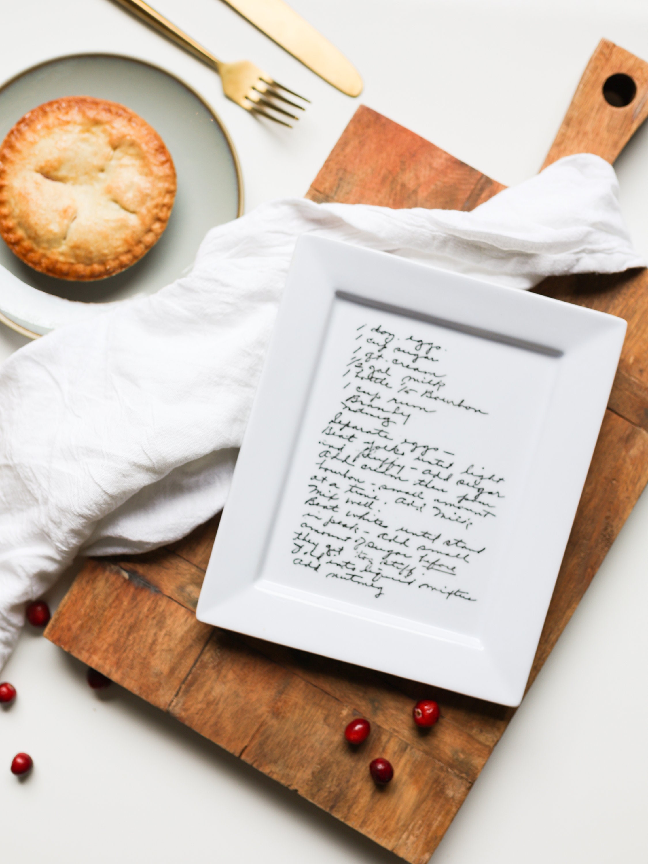 Handwritten Family Recipe Plate Handwritten Recipe - Etsy