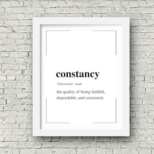 Constancy Definition Print, Enneagram 7 Virtue, Enneagram 7 Printable ...