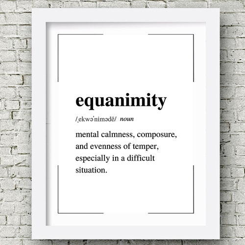 Equanimity Definition Print Enneagram 4 Virtue Enneagram 4 - Etsy