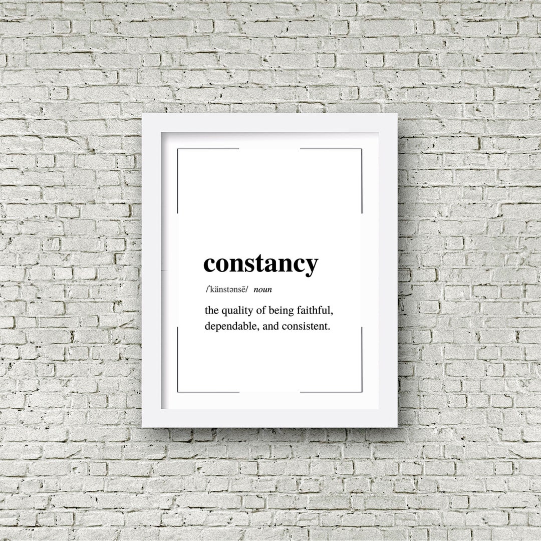 Constancy Definition Print, Enneagram 7 Virtue, Enneagram 7 Printable ...