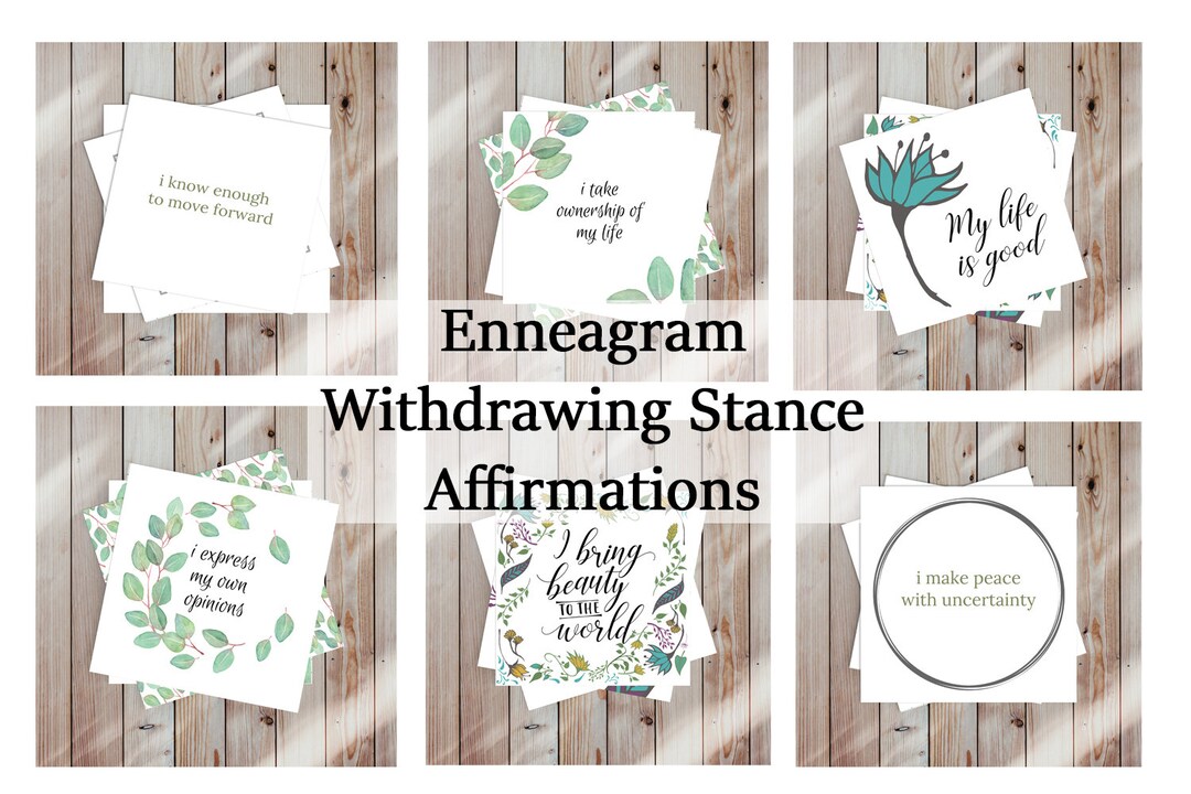 Enneagram Withdrawing Stance Affirmation Cards, Enneagram43, Enneagram ...