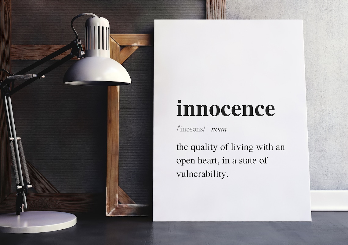Innocence Definition Print, Enneagram 8 Virtue, Enneagram 8 Printable ...