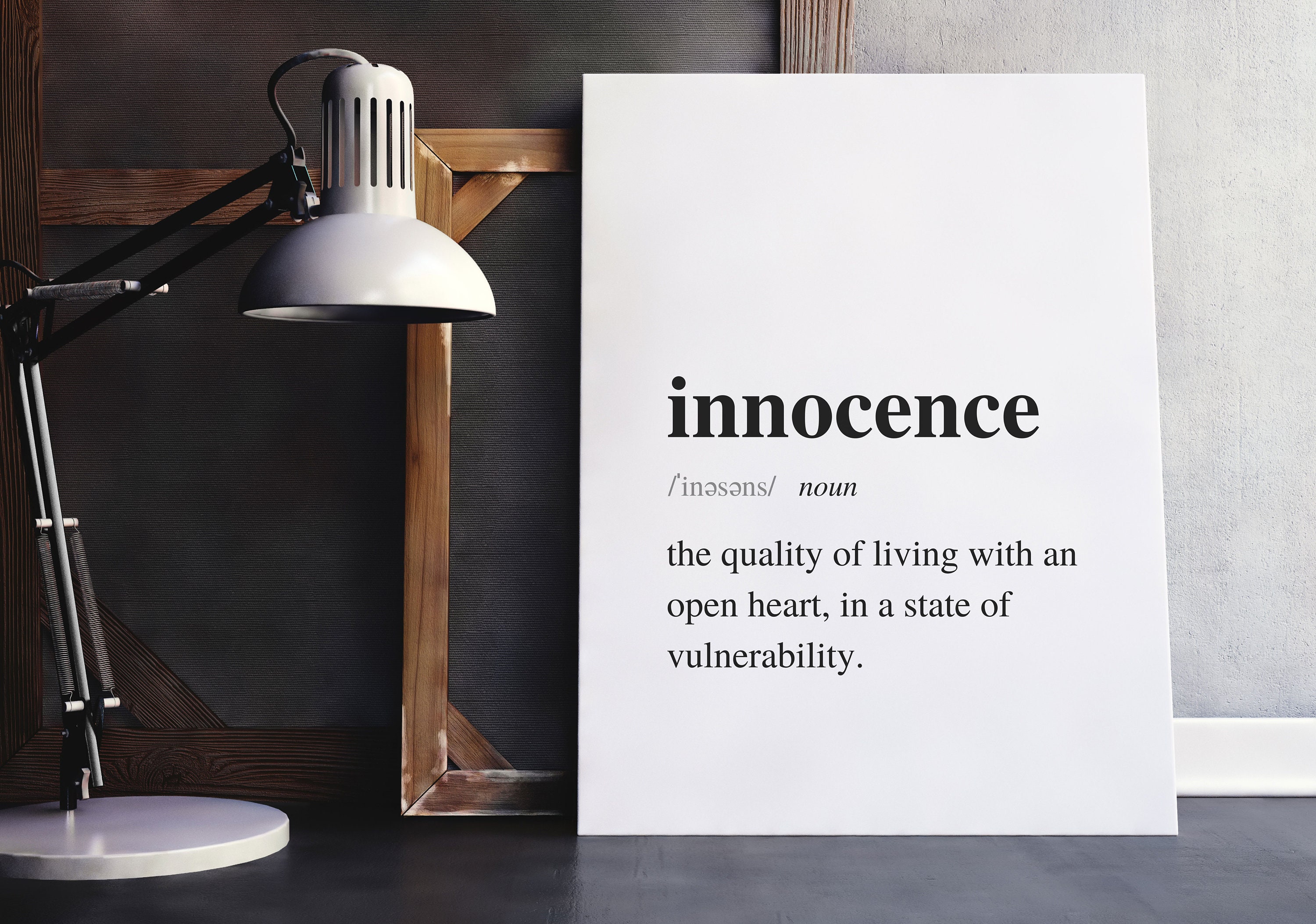 Innocence Definition Print, Enneagram 8 Virtue, Enneagram 8 Printable ...