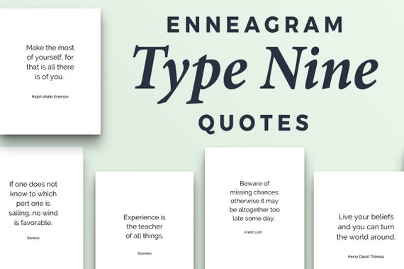 Enneagram 9 Wall Art Printable Quote Set Quote Wall Art | Etsy