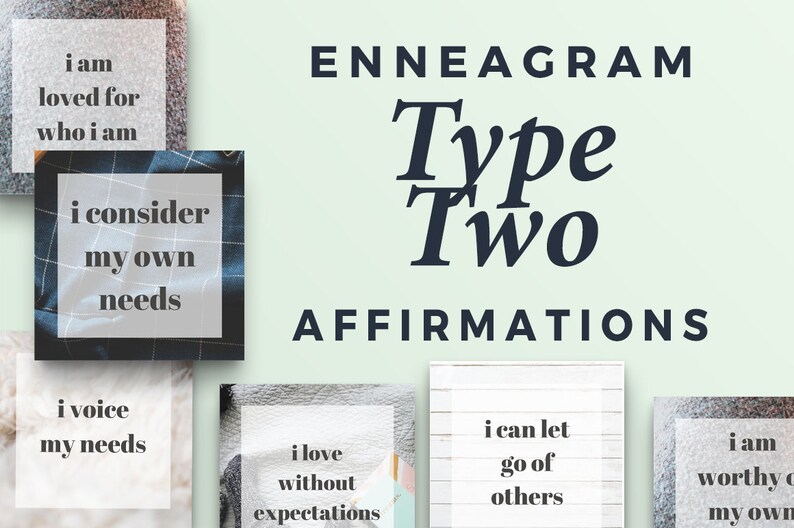 Enneagram 2 Affirmation Cards, Type Two Self-care, Instant Download ...