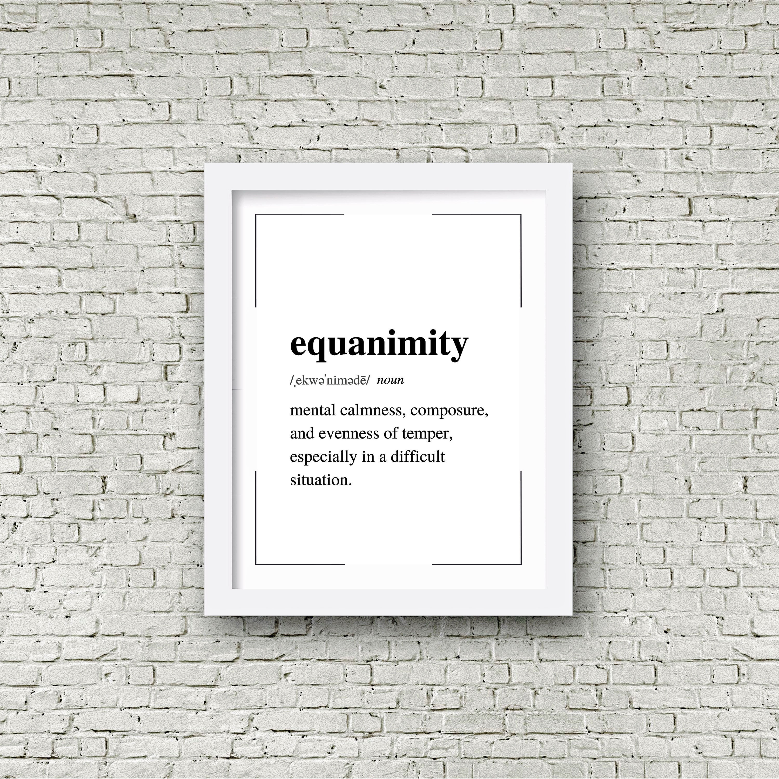 Equanimity Definition Print, Enneagram 4 Virtue, Enneagram 4 Printable ...