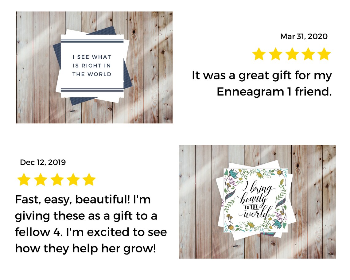 Enneagram Heart Triad Affirmation Cards Enneagram 2 - Etsy
